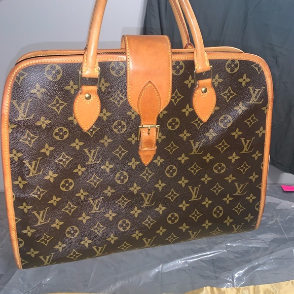 Louis Vuitton | Bags | Louis Vuitton Brown Rivoli Monogram Briefcase ...